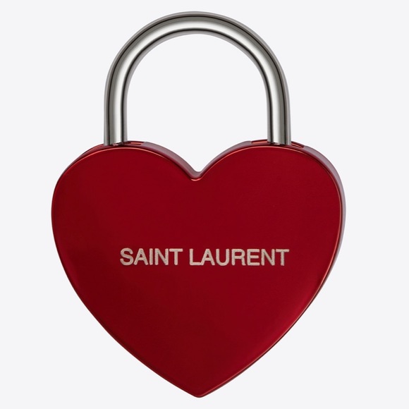 Saint Laurent | Accessories | Saint Laurent Heart Red Lock Key ...
